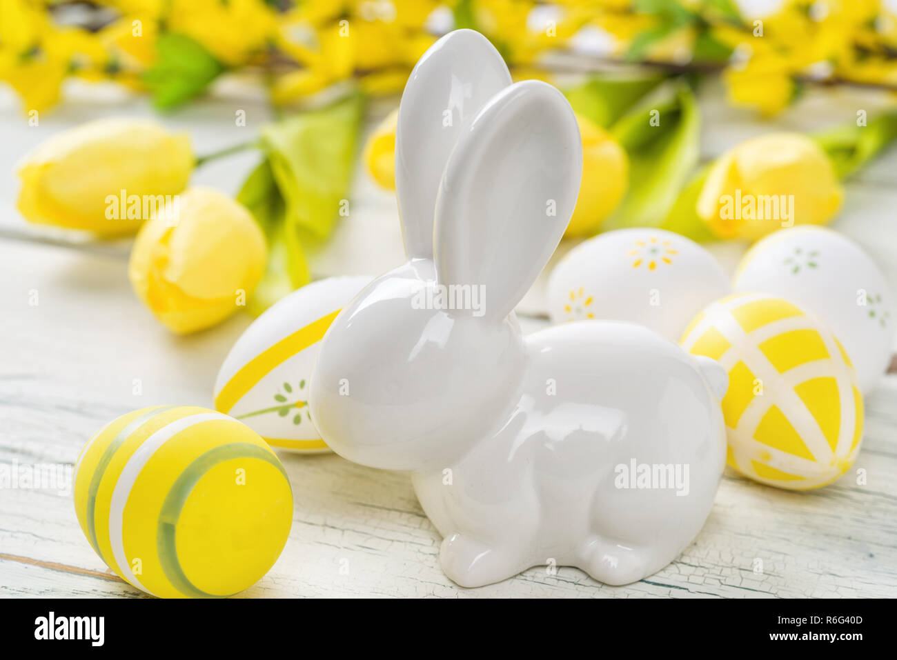 easter decoration in yellow tones Stock Photo - Alamy