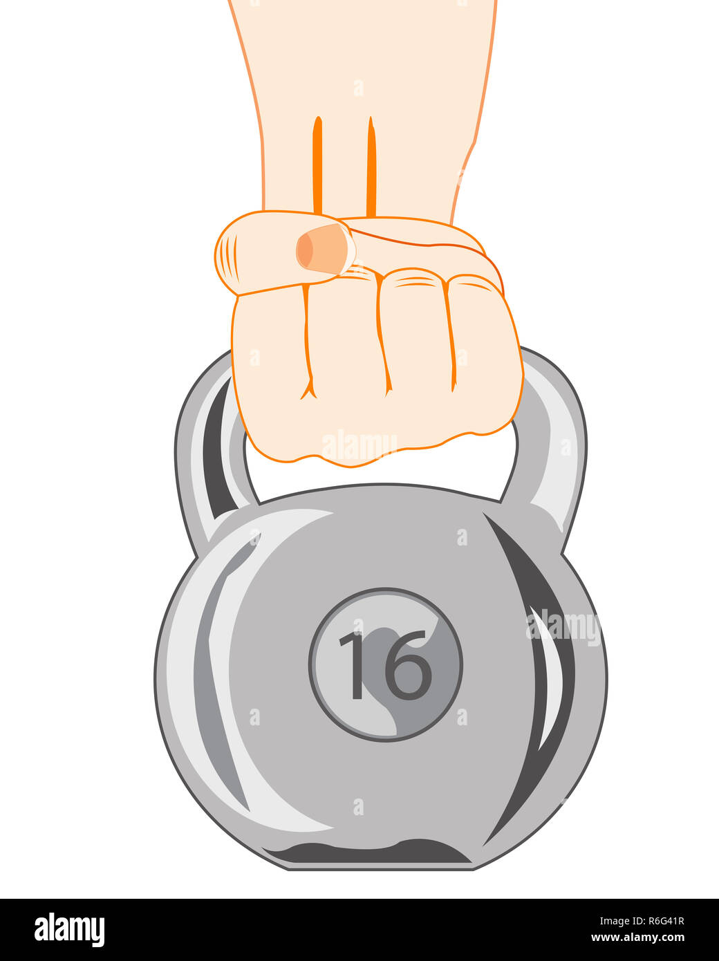 Weight in hand Stock Photo - Alamy