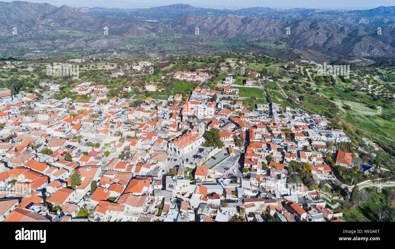 Aerial Pano Lefkara, Larnaca, Cyprus Stock Photo - Alamy