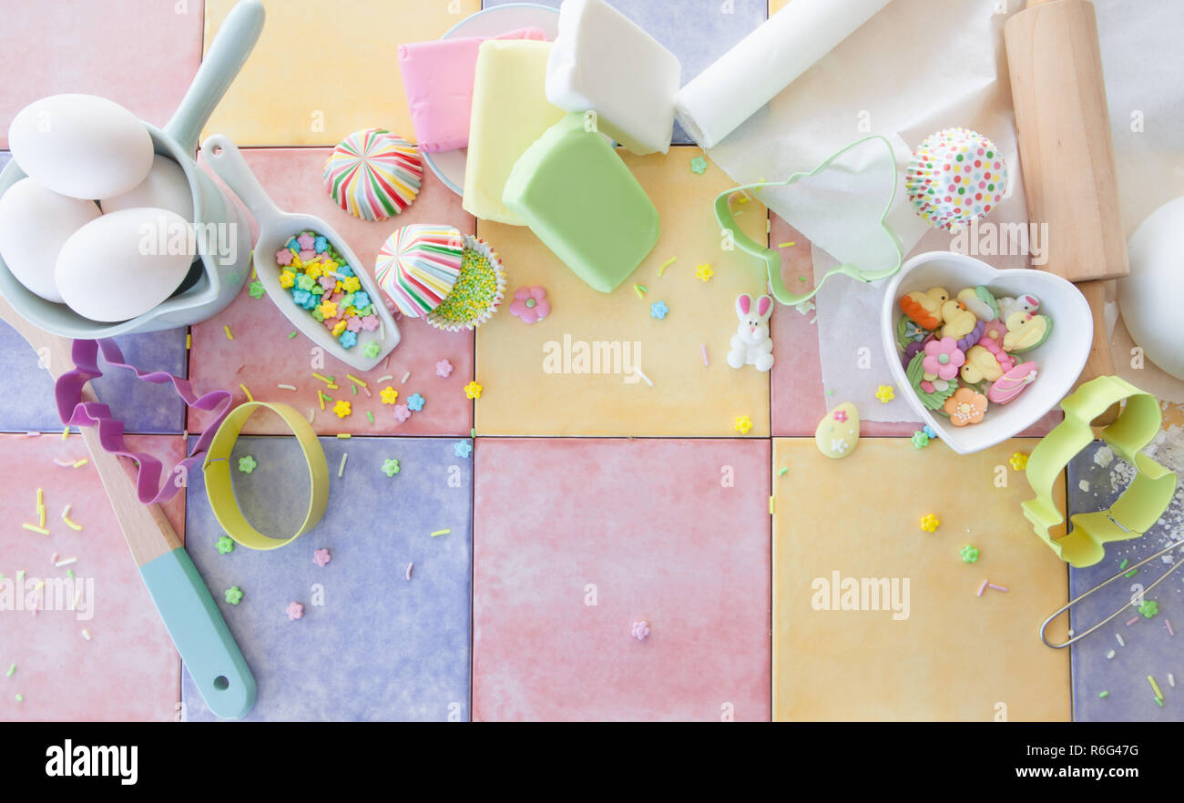 colorful ingredients for baking Stock Photo - Alamy
