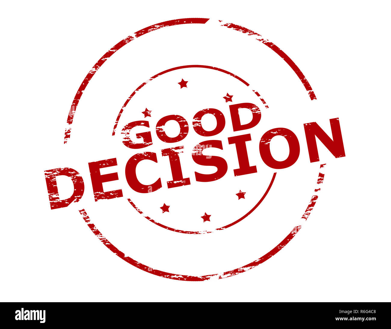 Grunge red good decision hi-res stock photography and images - Alamy