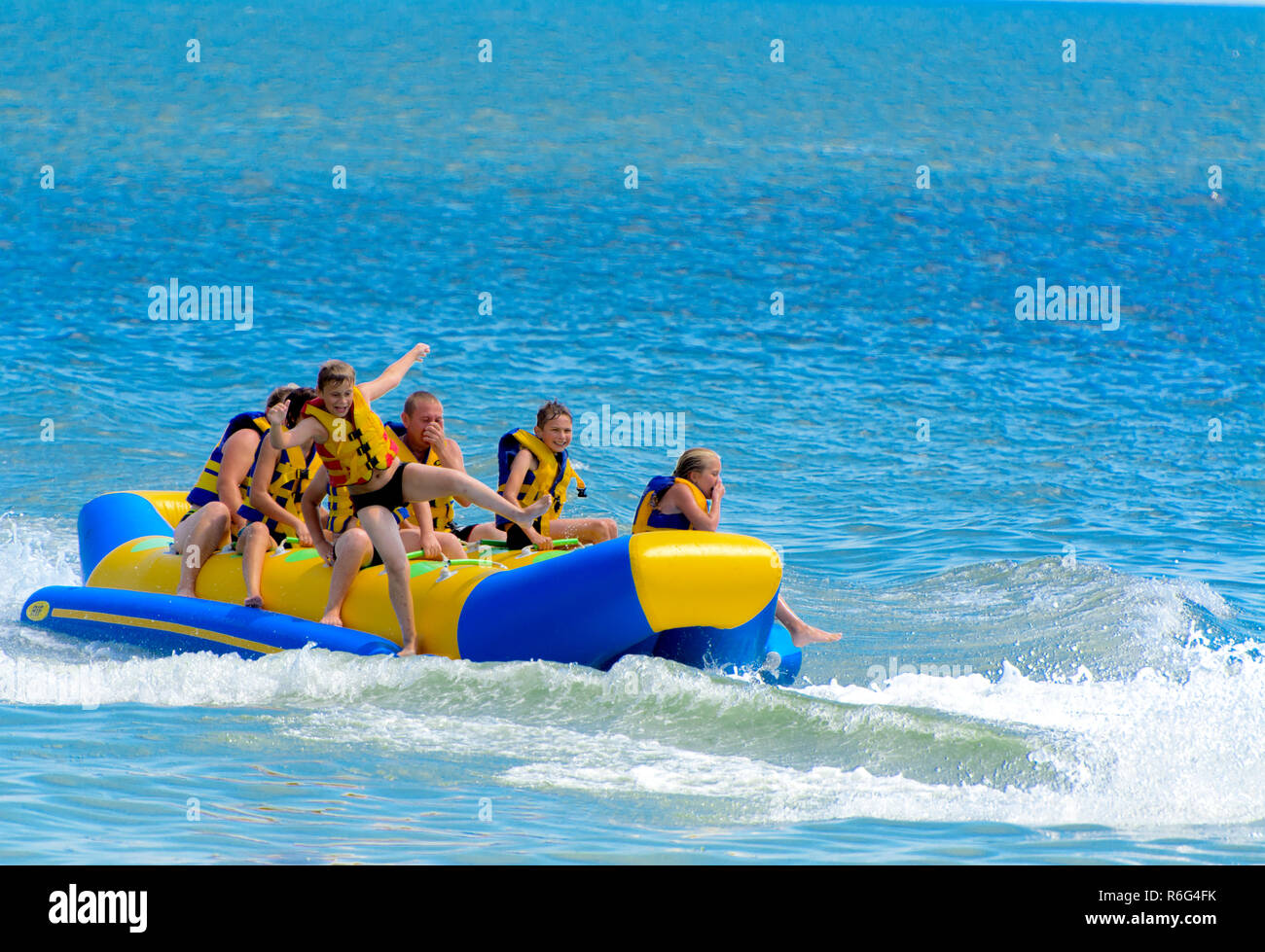 Odessa, Ukraine - August 8, 2018. Tourists having fun and enjoy riding ...