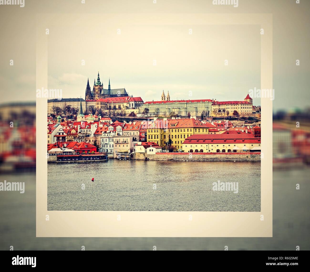 Vintage photo of prague castle hi-res stock photography and images - Alamy