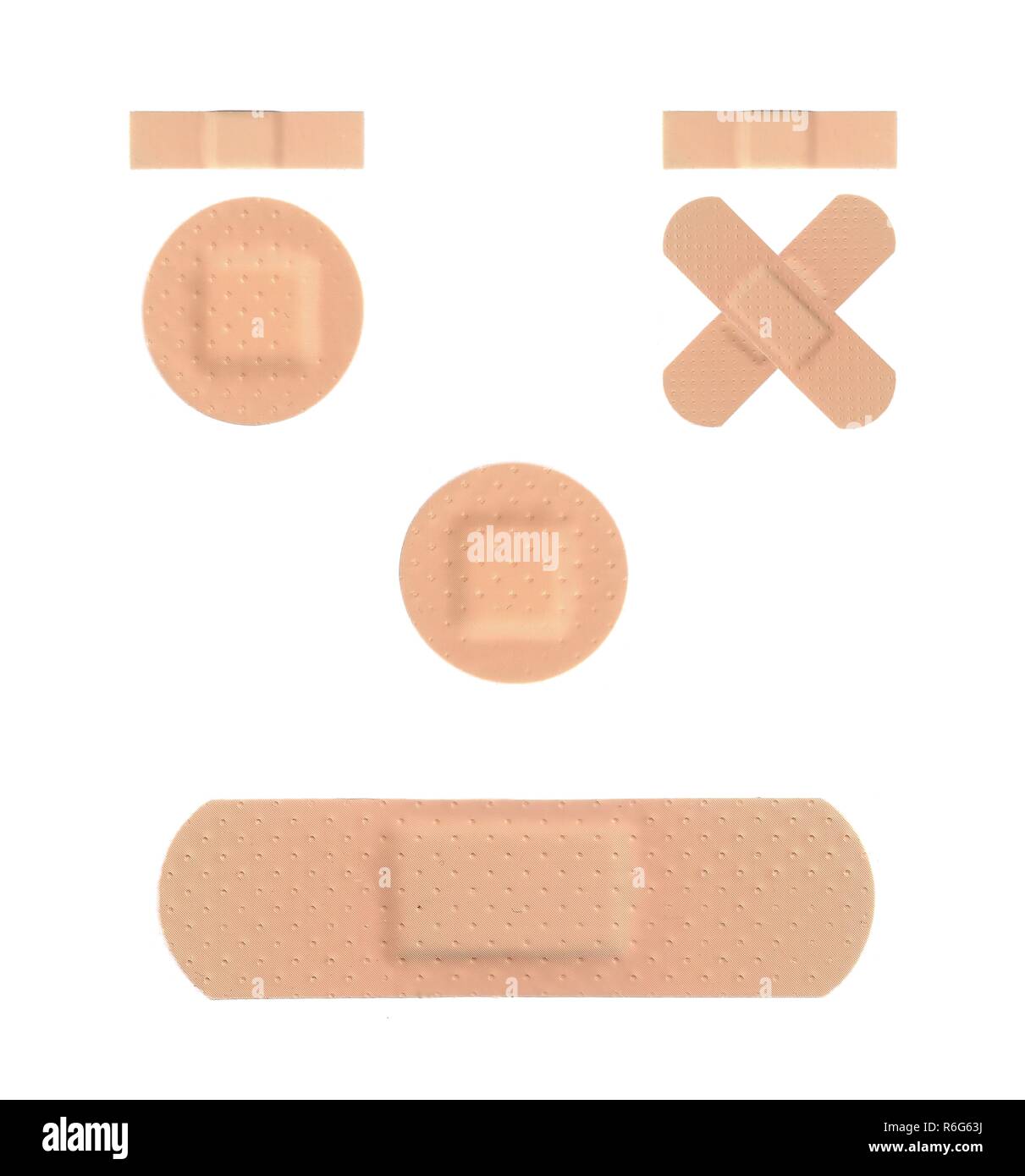 Funny Face with Various Strips of ADHESIVE BANDAGE PLASTER - Medical ...