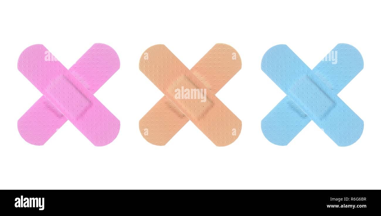 Various Colored Strips of ADHESIVE BANDAGES PLASTER - Medical Equipment ...