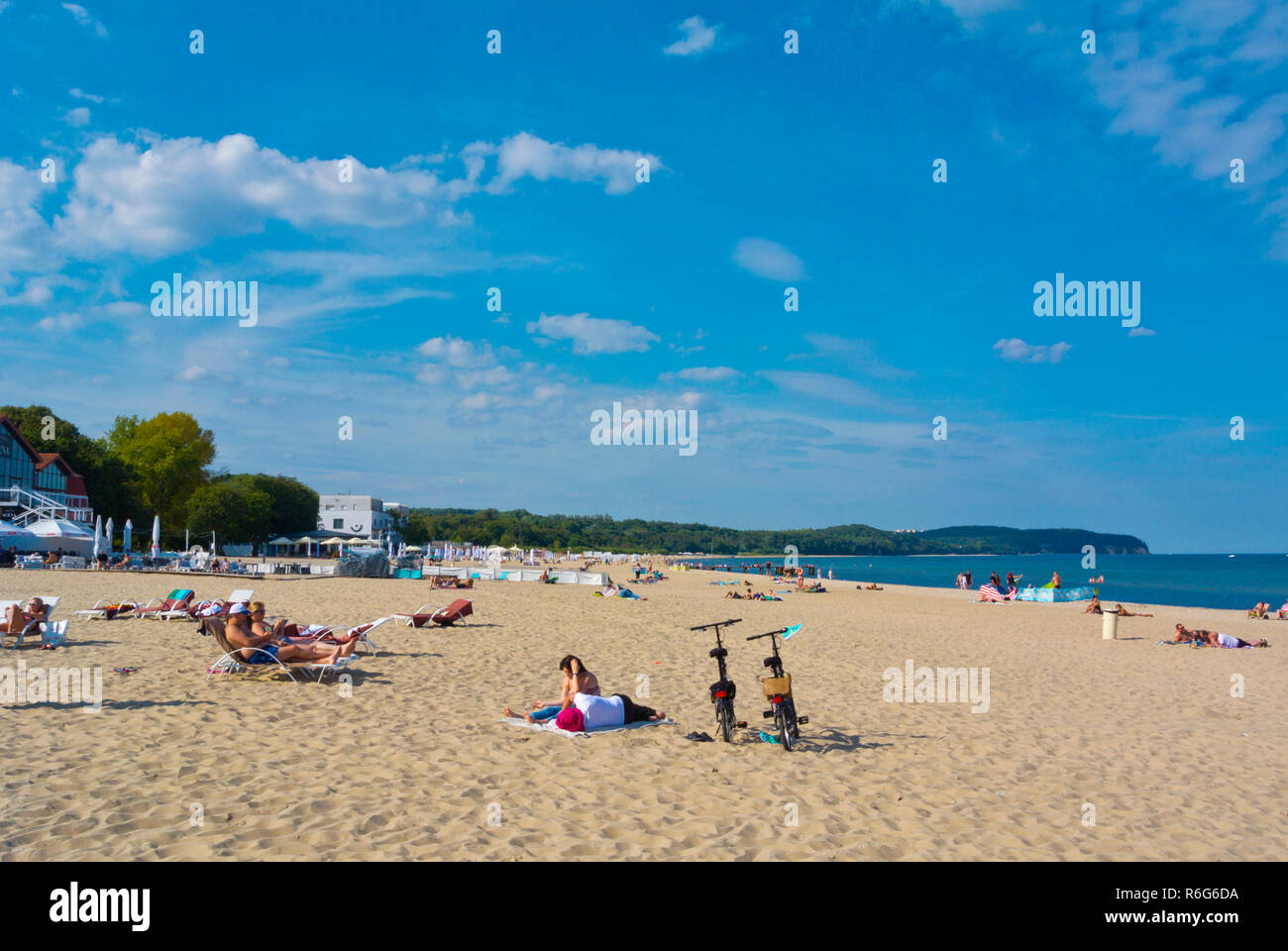 Beach, Sopot, Poland Stock Photo - Alamy