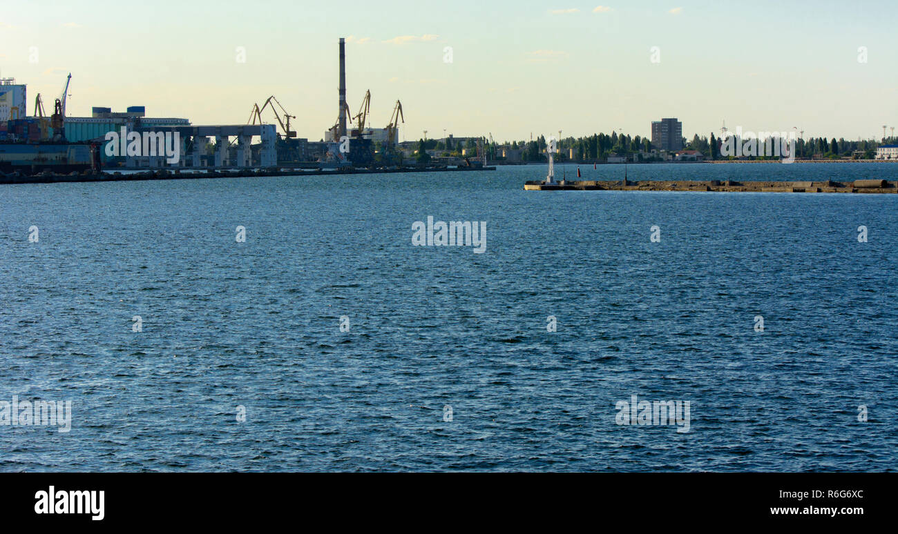 Odessa, Ukraine - August 08, 2018. Magnificent view from the sea on the ...
