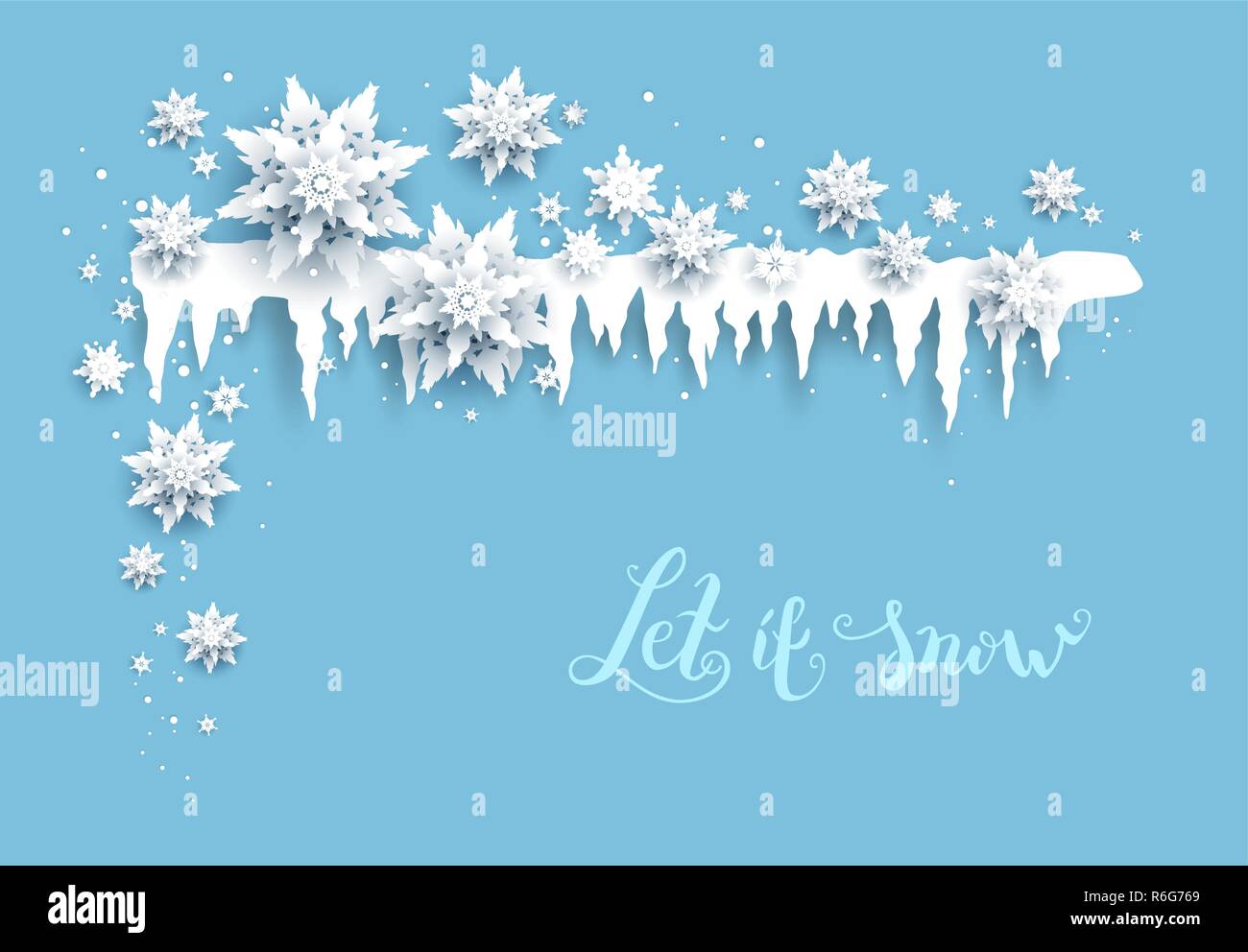 Paper cut design winter Stock Vector Images - Alamy