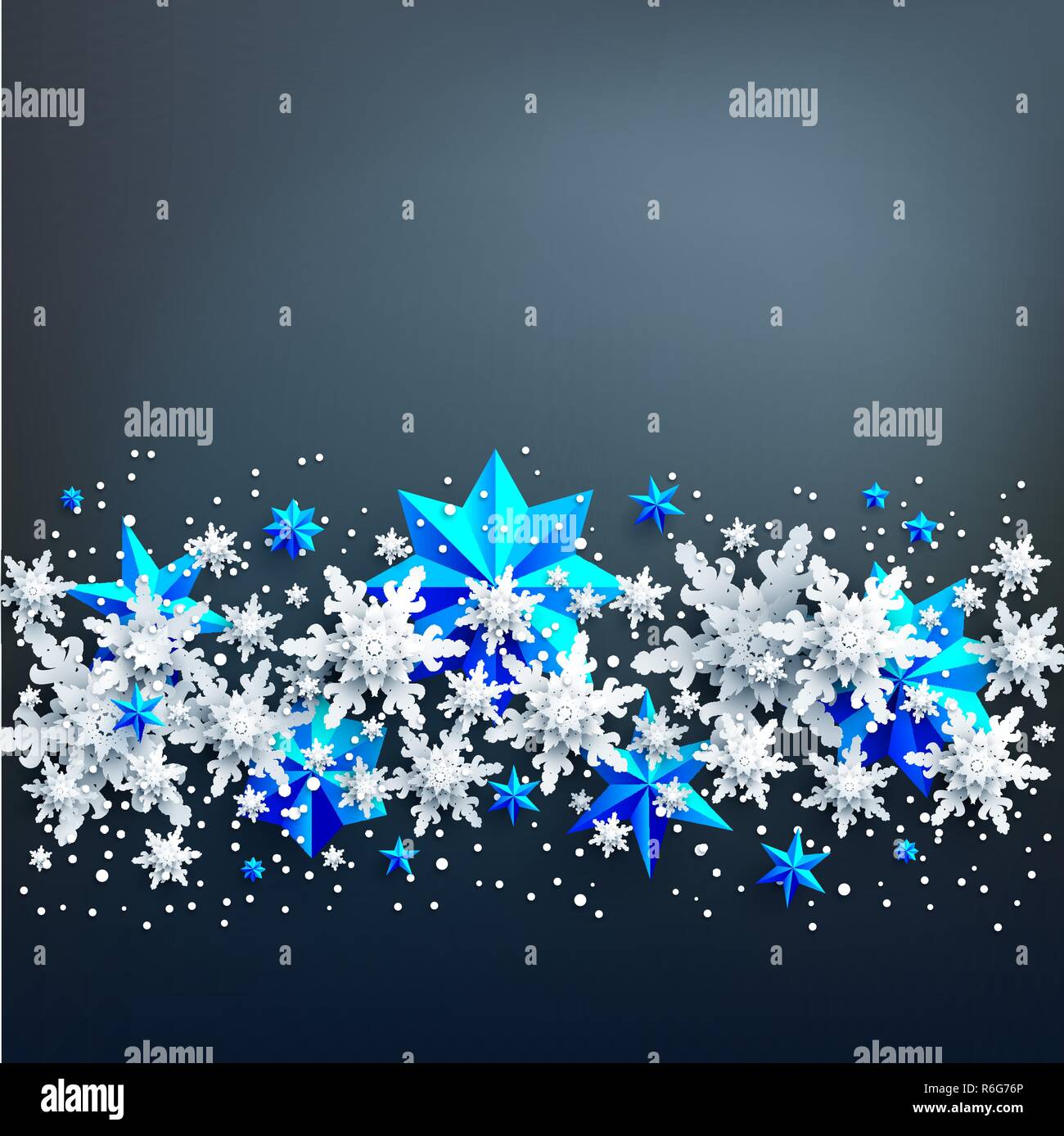 Realistic shine Banner with place for text template. Shine winter ...
