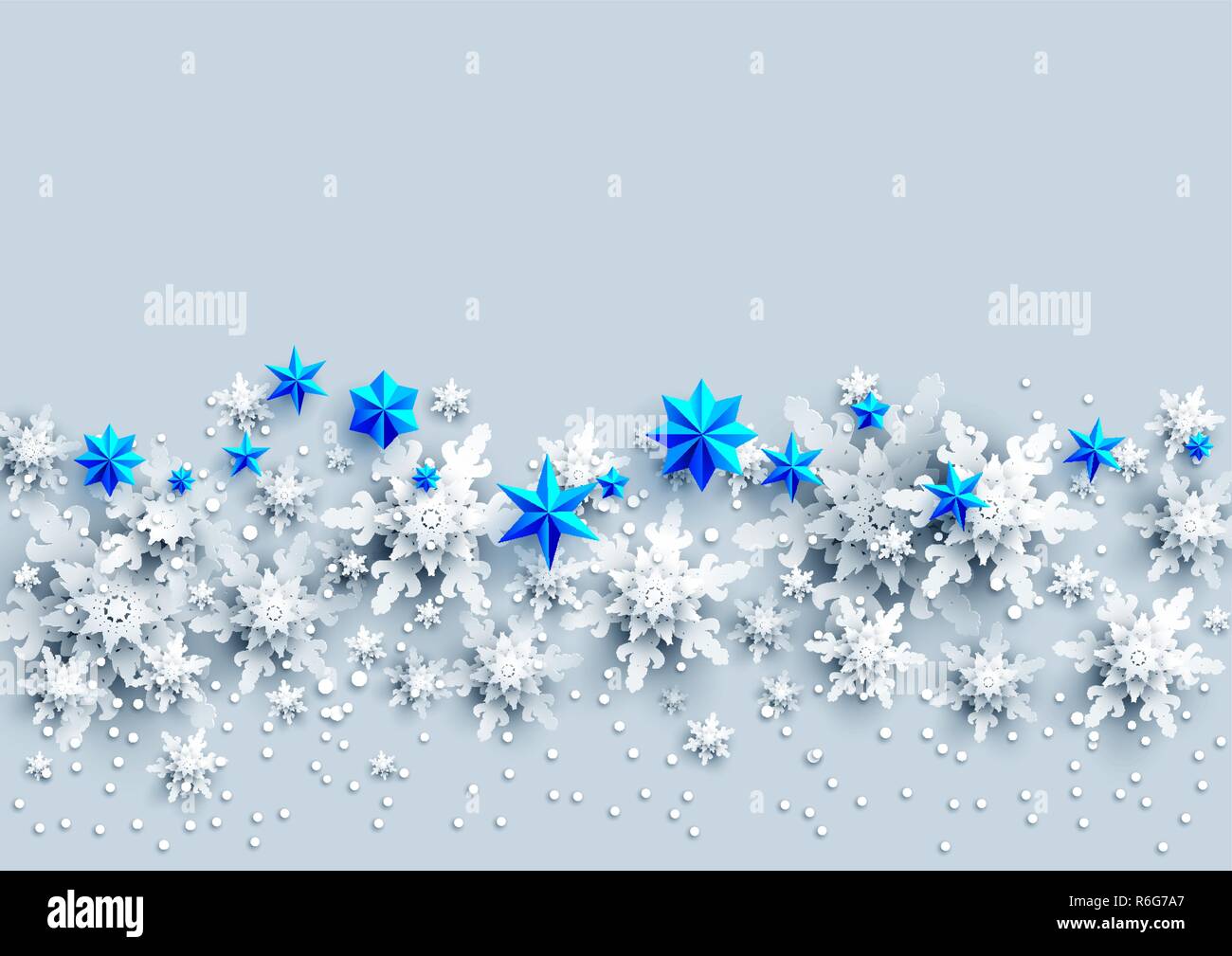 Realistic Banner with place for text template. Shine winter decoration ...