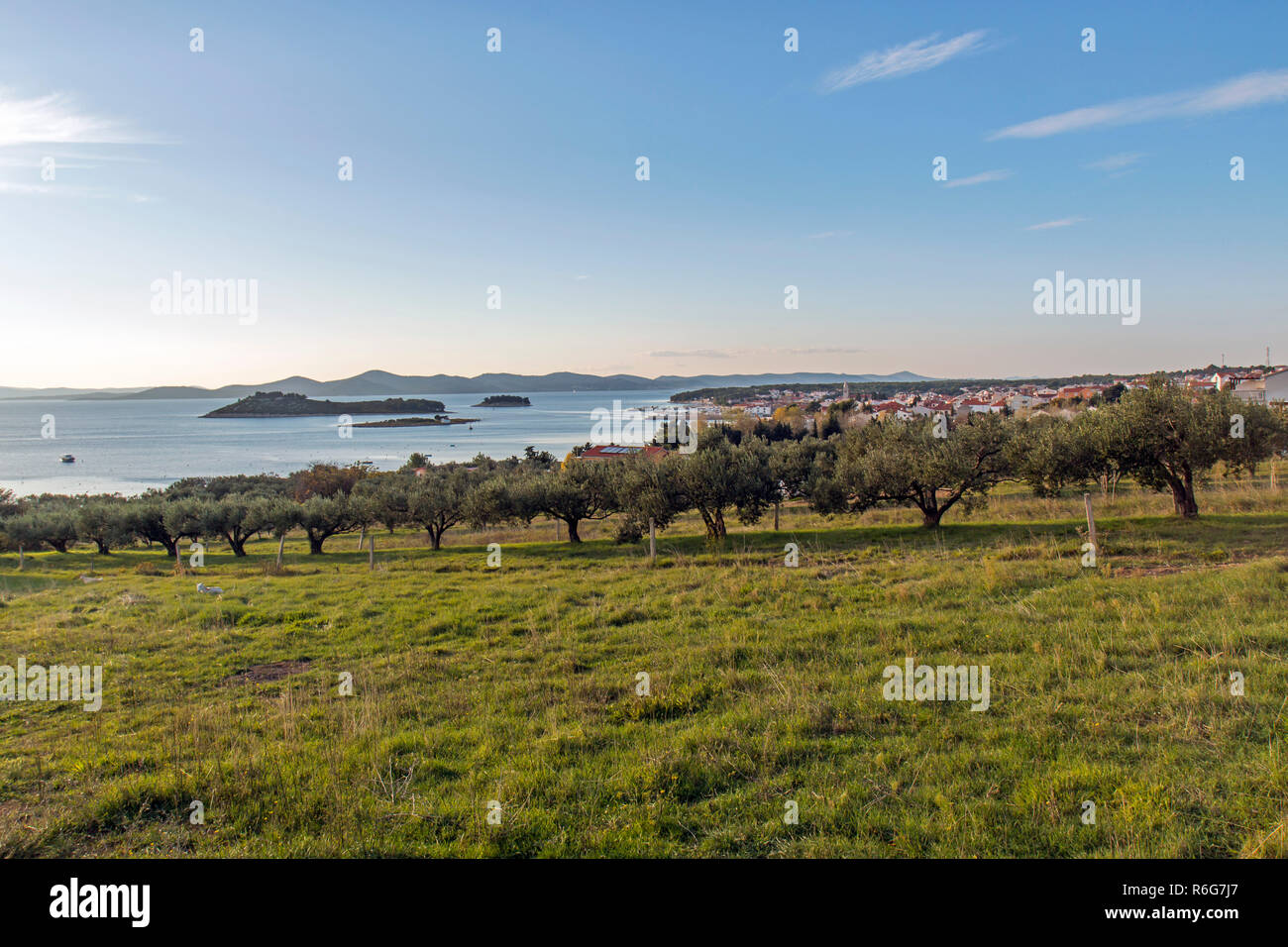 View of the Pakostane archipelago Stock Photo - Alamy
