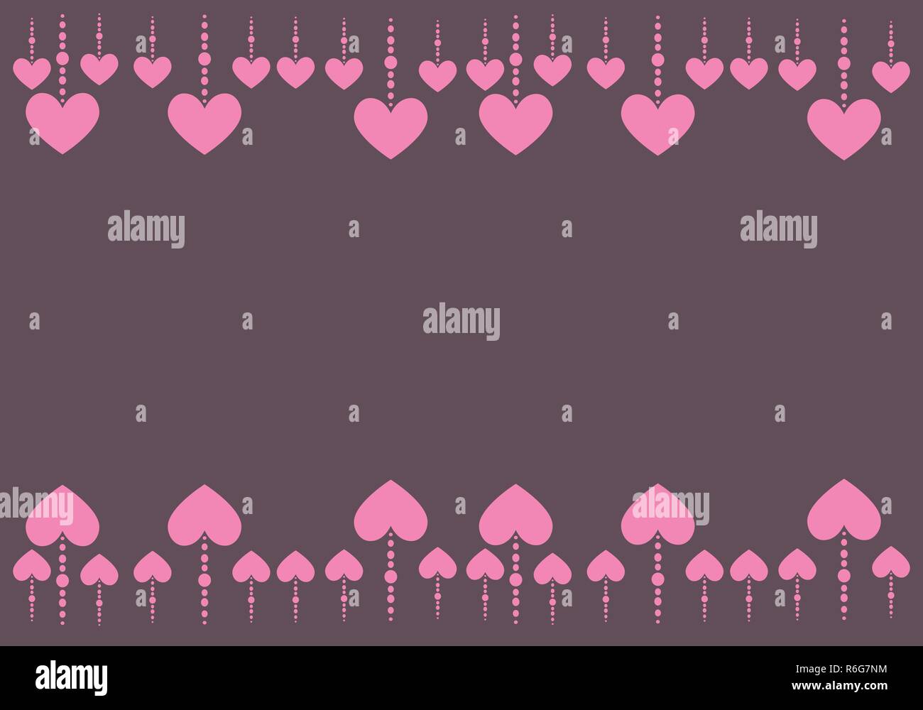 Valentine horizontal vector card template Stock Vector Image & Art - Alamy
