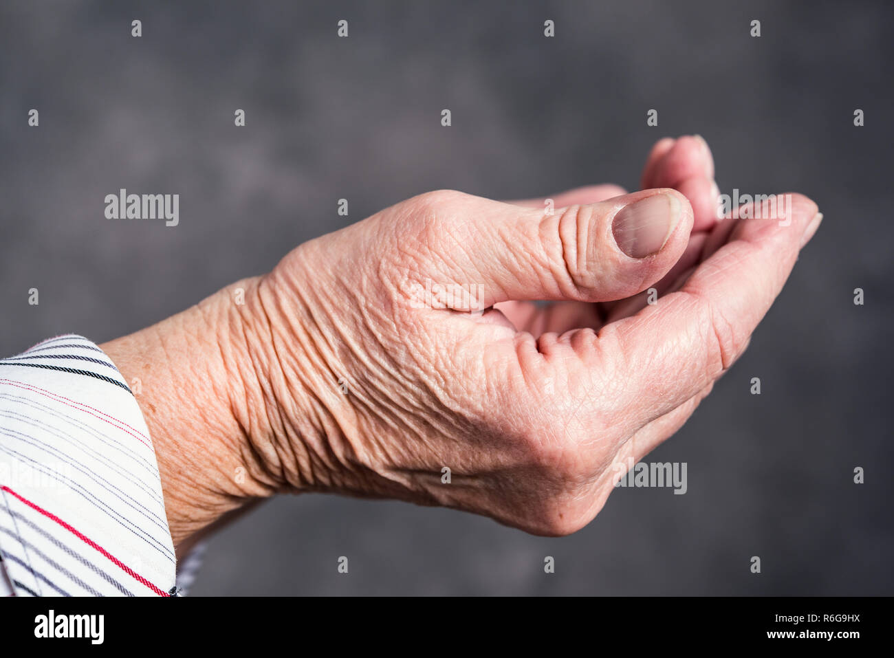 open hands of elderly woman Stock Photo - Alamy