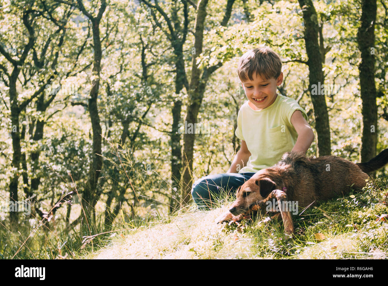 Relaxing with my Best Friend Stock Photo - Alamy