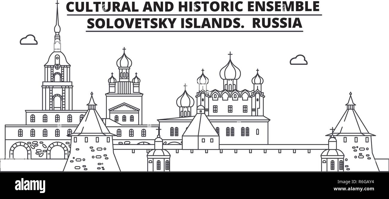 Russia - Solovetsky Islands travel famous landmark skyline, panorama ...