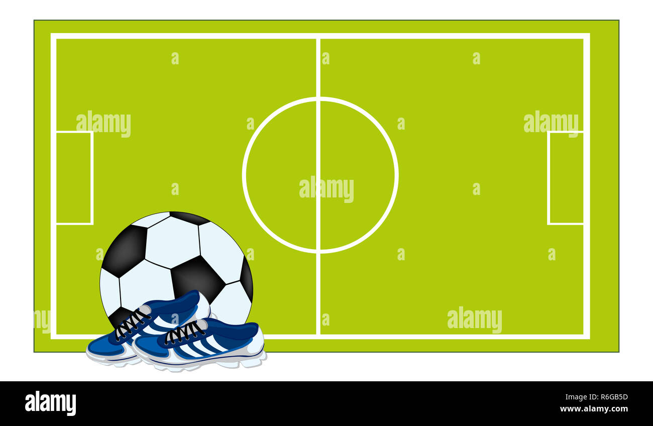 Soccer field type overhand Stock Photo - Alamy