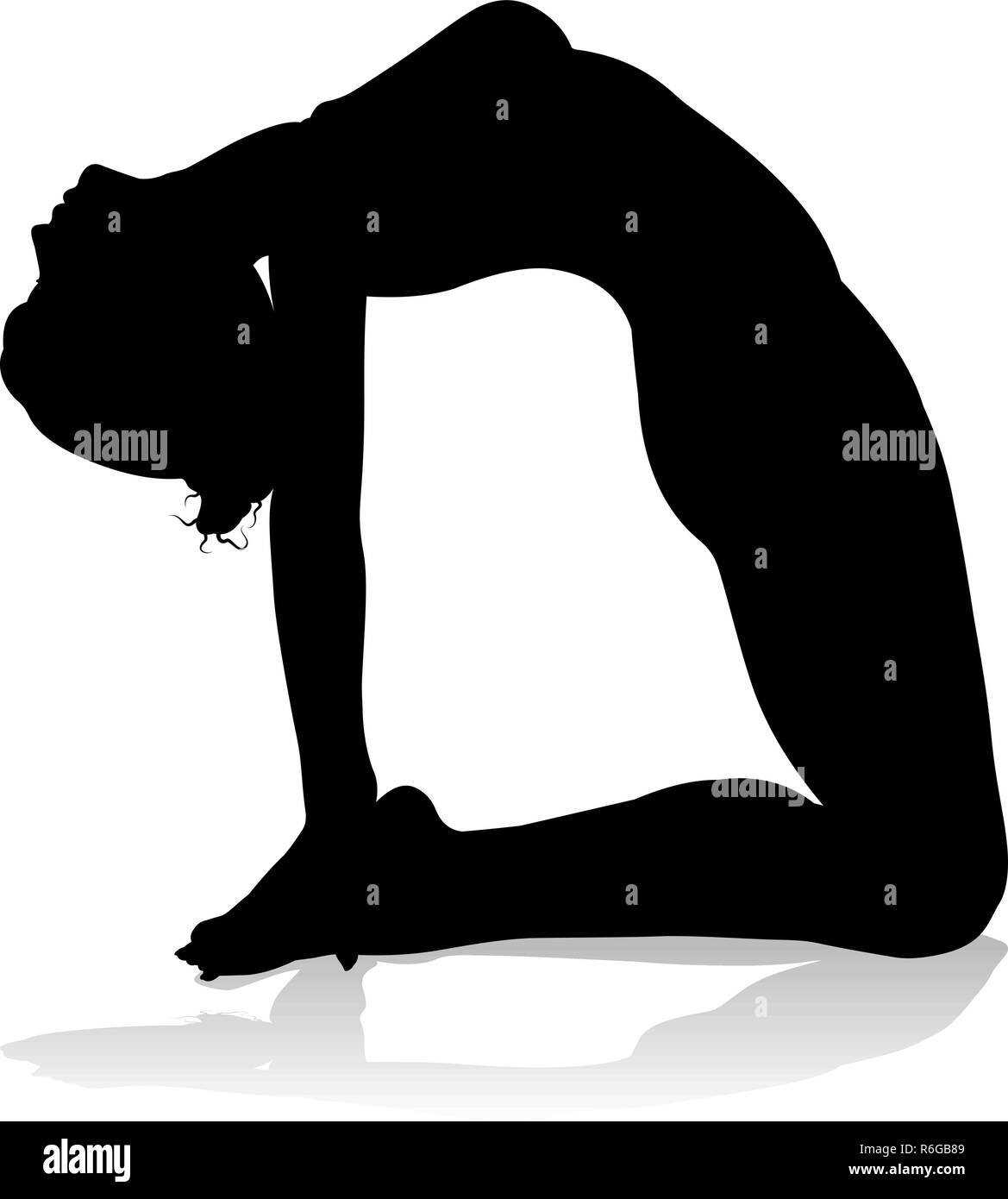 Yoga pose woman isolated Stock Vector Images - Alamy