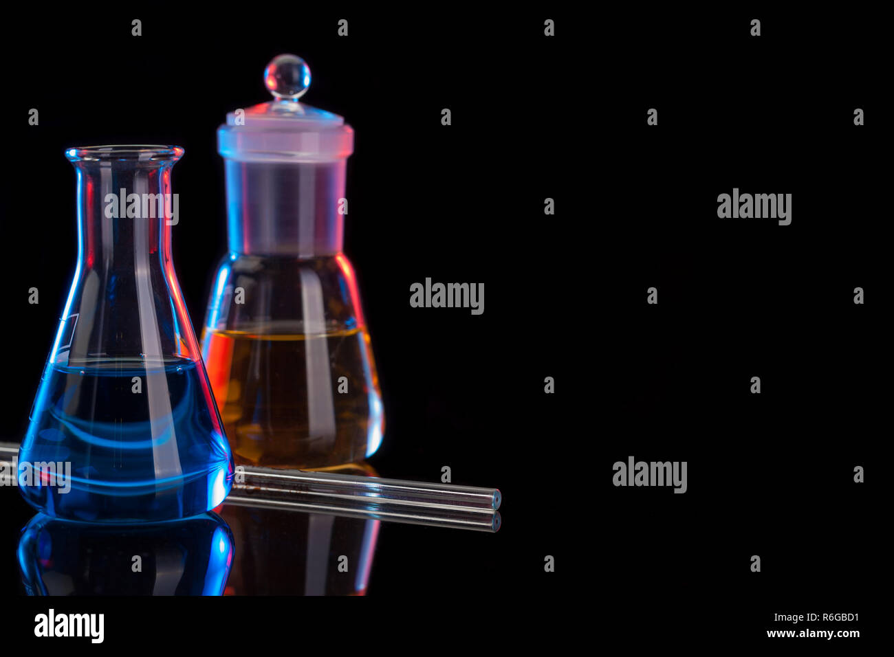 The Chemistry Lab background. Various glass chemistry lab equipment ...