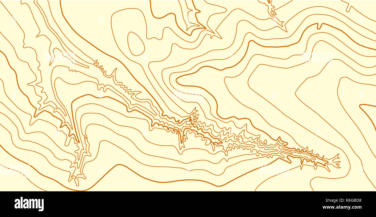 Abstract vector topographic map in brown colors Stock Photo - Alamy