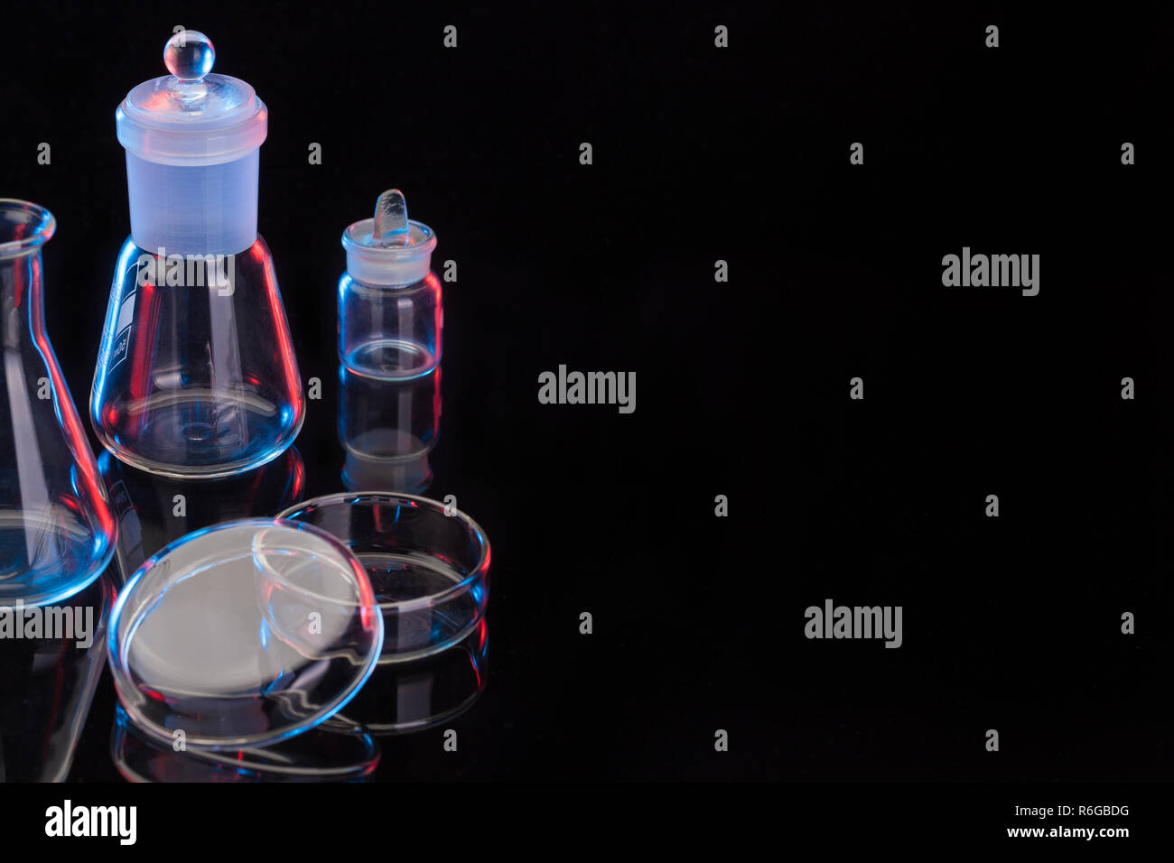 The Chemistry Lab background. Various glass chemistry lab equipment ...