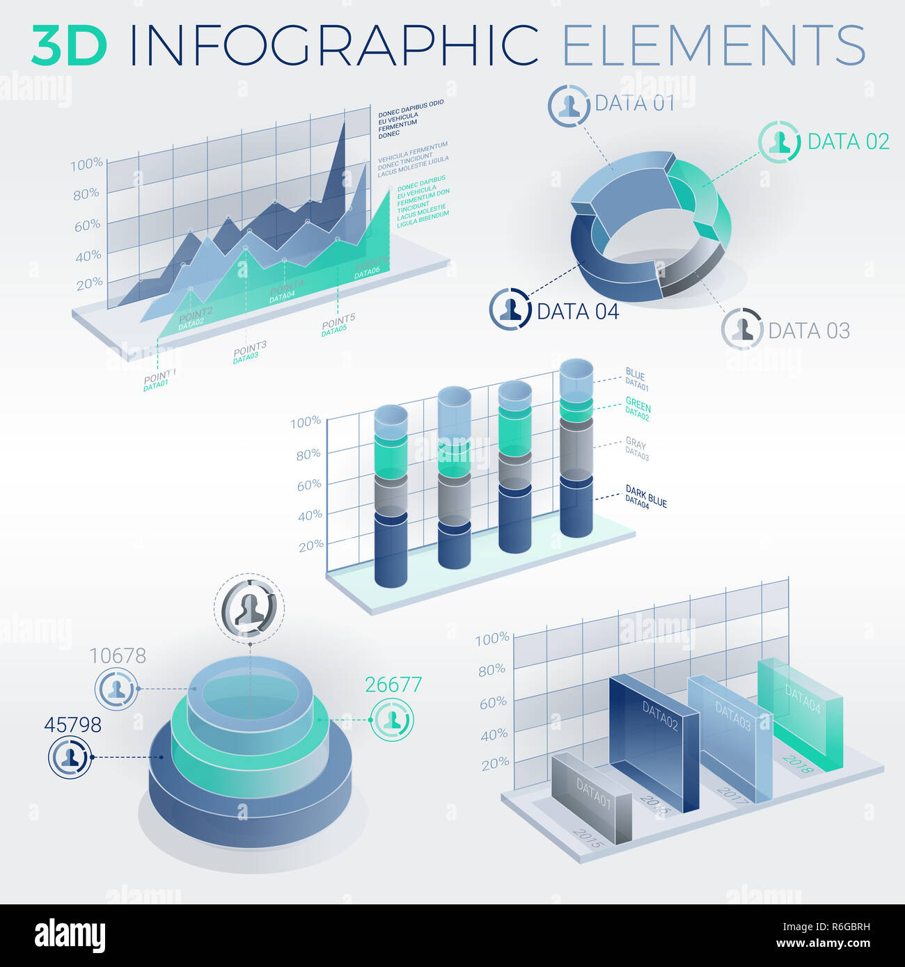 3D Infographic Elements Stock Photo - Alamy