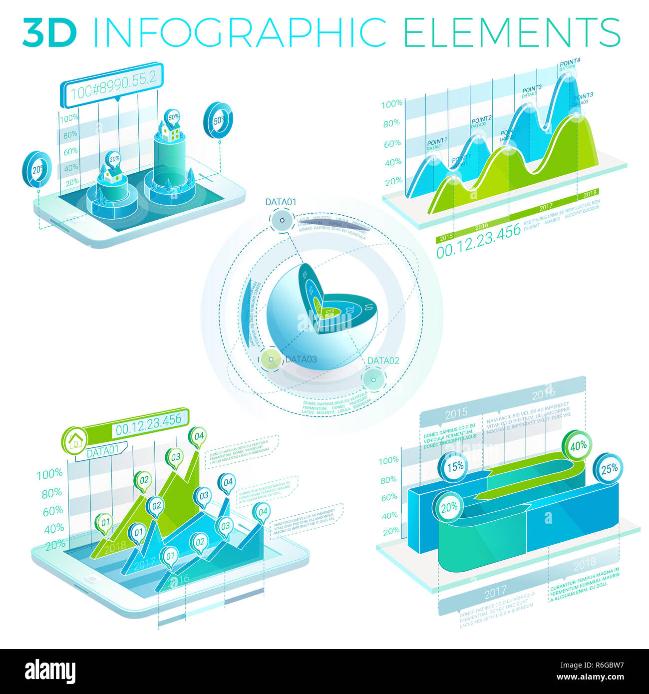 3D Infographic Elements Stock Photo - Alamy