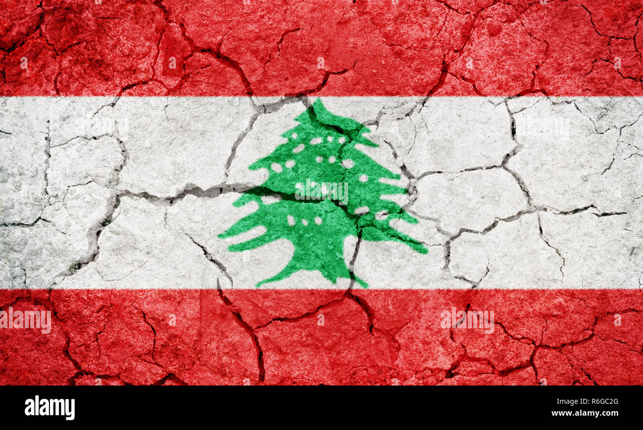 Lebanese Republic flag Stock Photo - Alamy