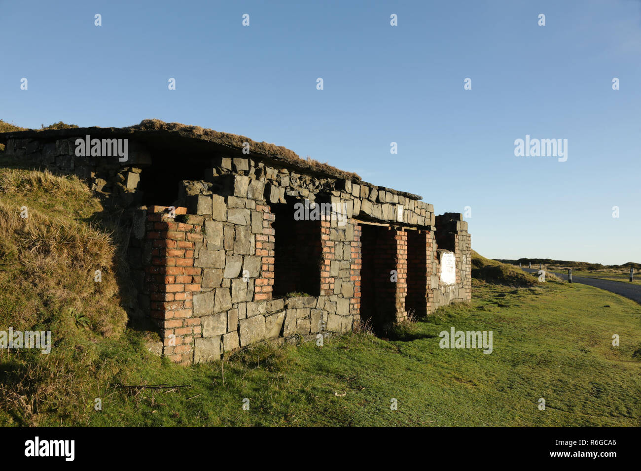 Disused quarry building on Titterstone Clee hill. Shropshire, England ...