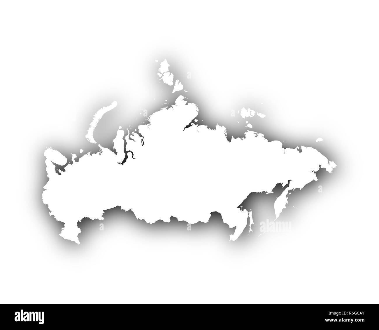 Russia black and white map hi-res stock photography and images - Alamy