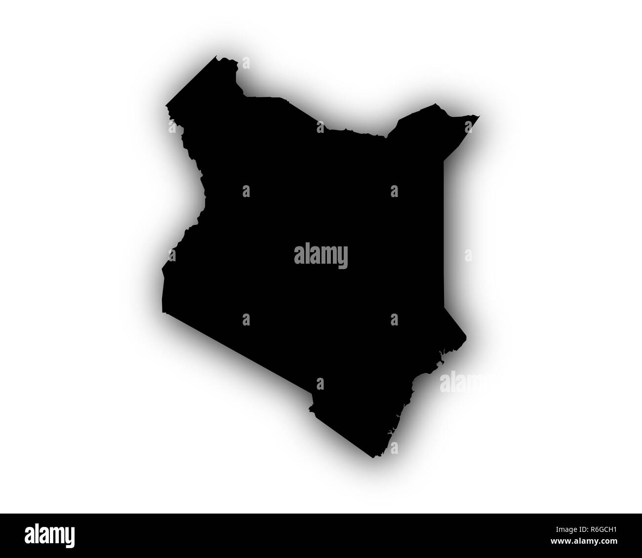 Map kenya shadow Cut Out Stock Images & Pictures - Alamy