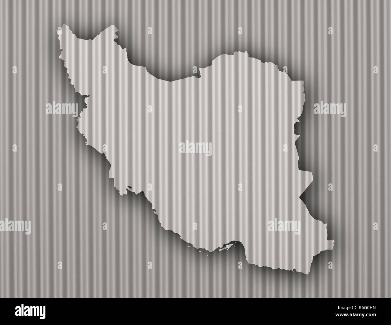 map of iran on corrugated iron Stock Photo - Alamy