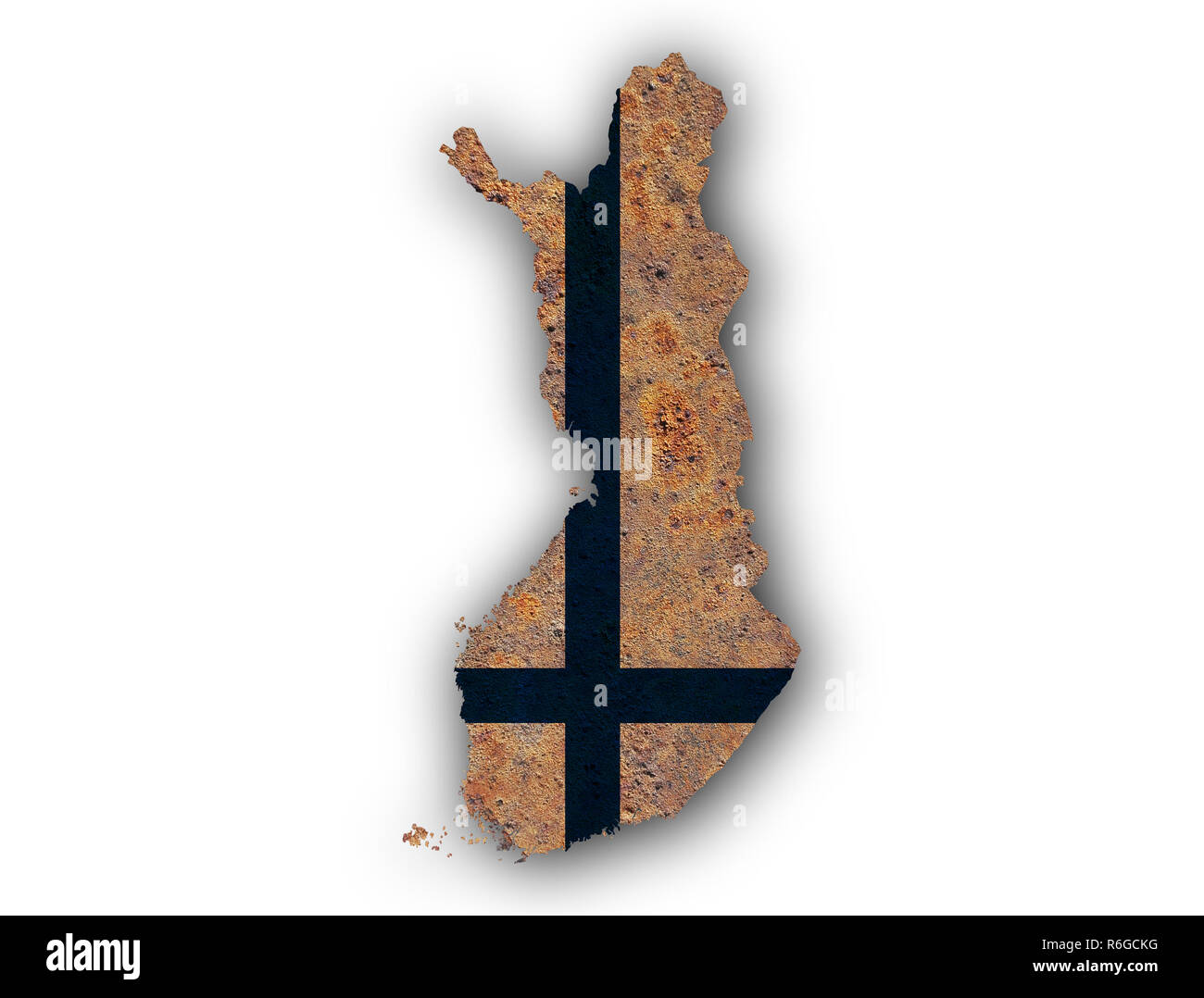 map and flag of finland Stock Photo - Alamy