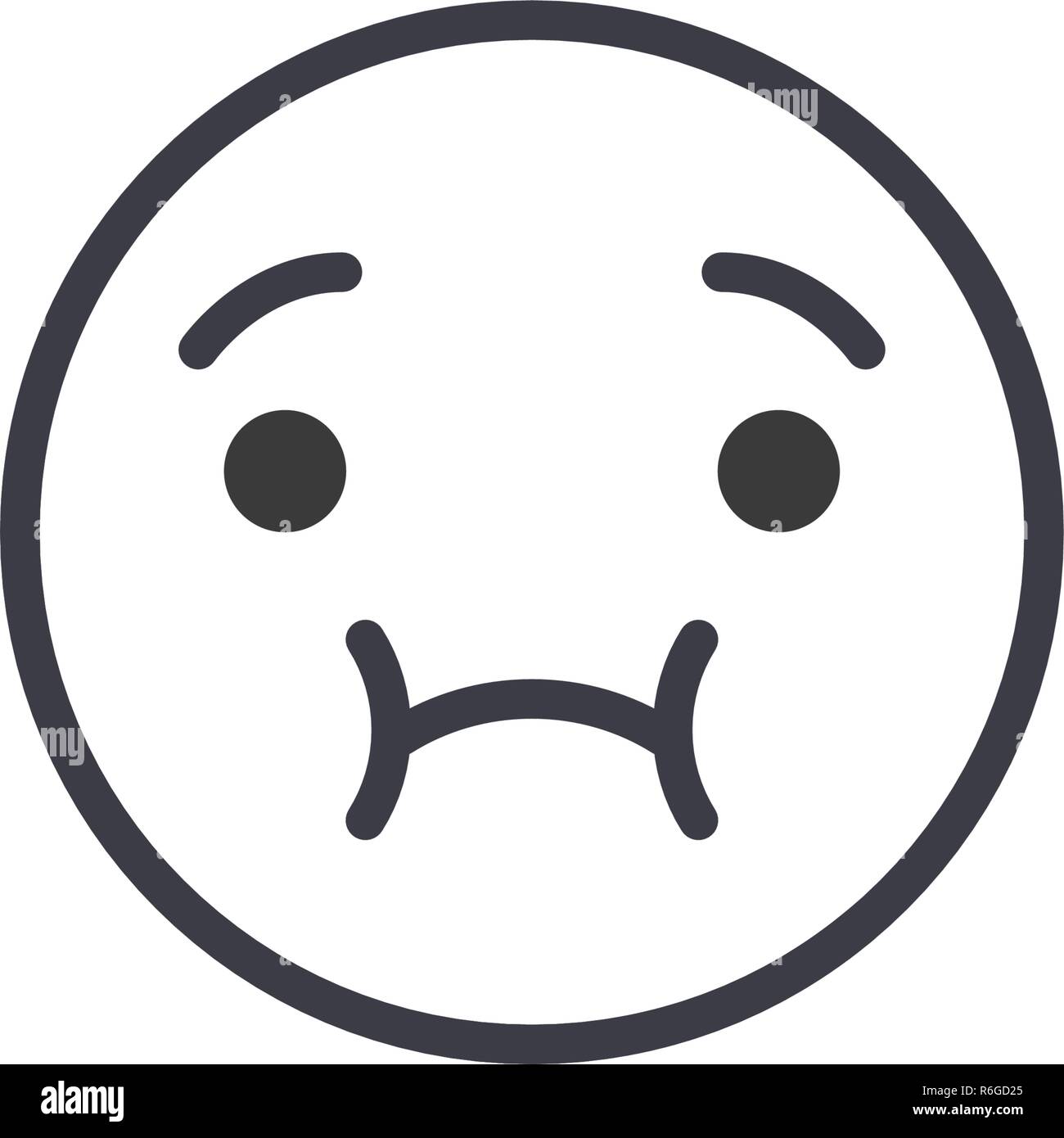 Feeling Sick Emoji concept line editable vector, concept icon. Feeling ...