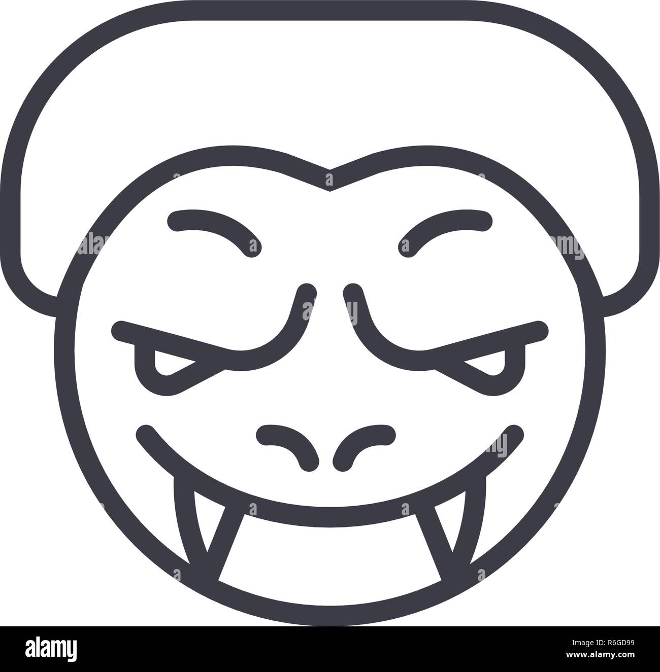 Monster Emoji concept line editable vector, concept icon. Monster Emoji ...