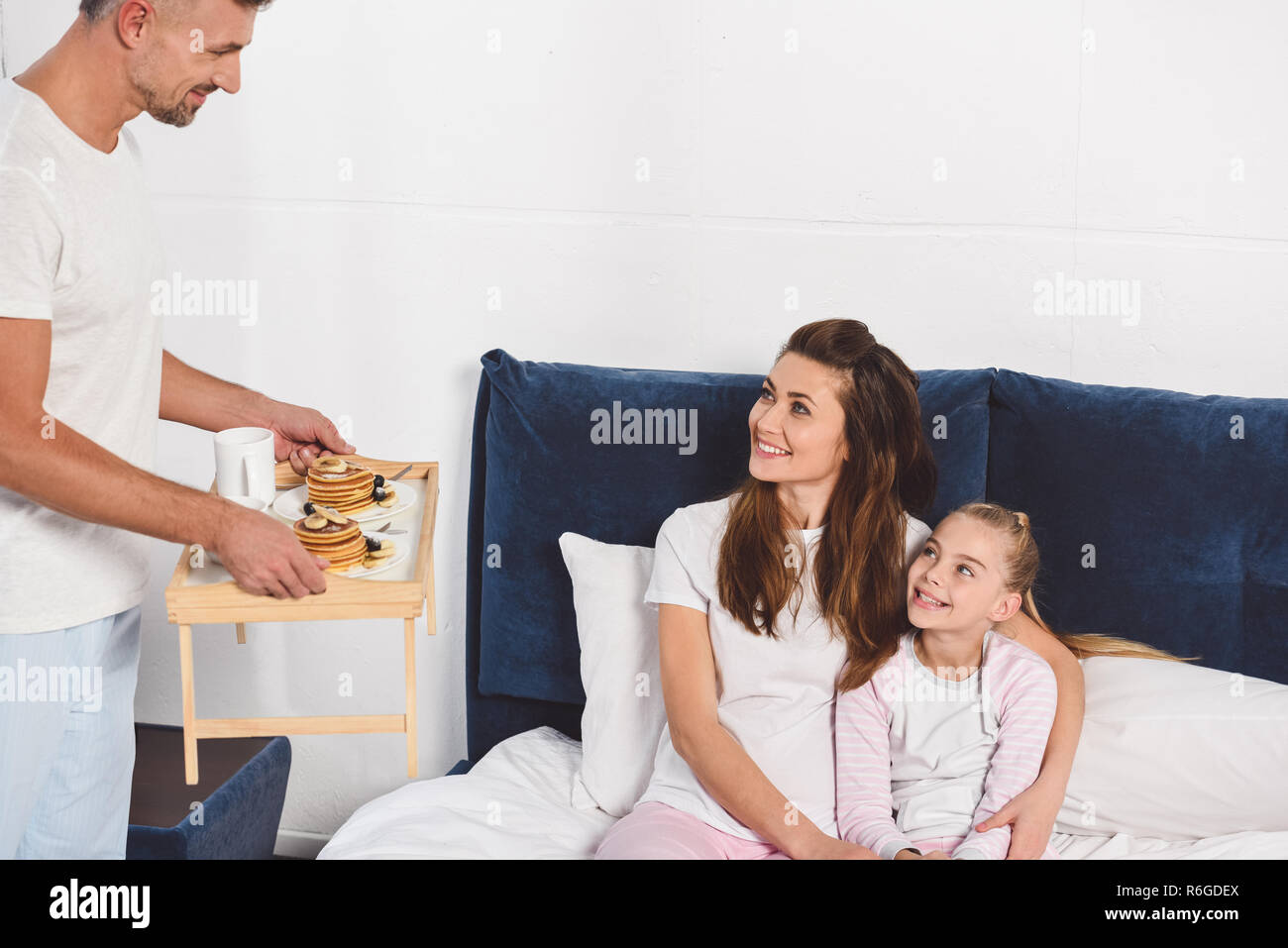 Attractive Father Adult Daughter Tea High Resolution Stock Photography ...