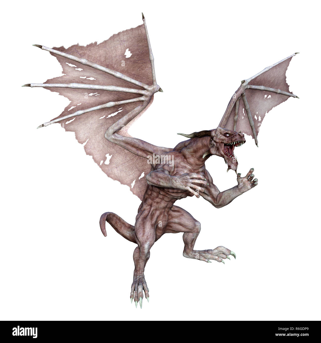 3D Rendering Fantasy Vampire Dragon on White Stock Photo - Alamy
