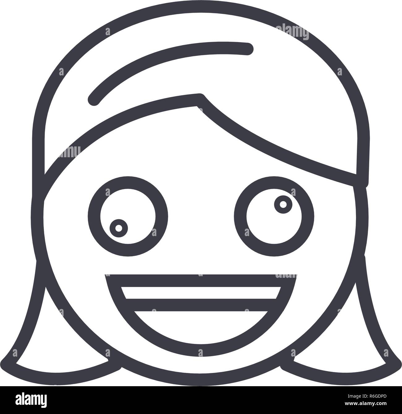 Zany Face Emoji concept line editable vector, concept icon. Zany Face ...