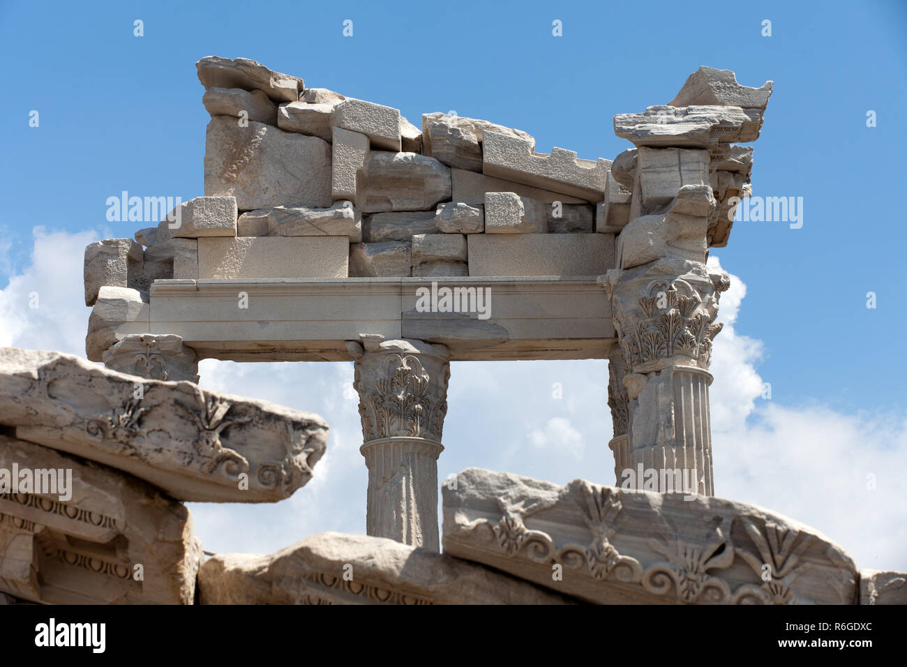 Temple of Trajan at Acropolis of Pergamon Stock Photo - Alamy