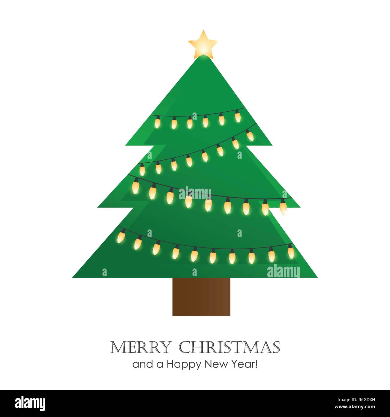Christmas tree lights fairy Stock Vector Images - Alamy