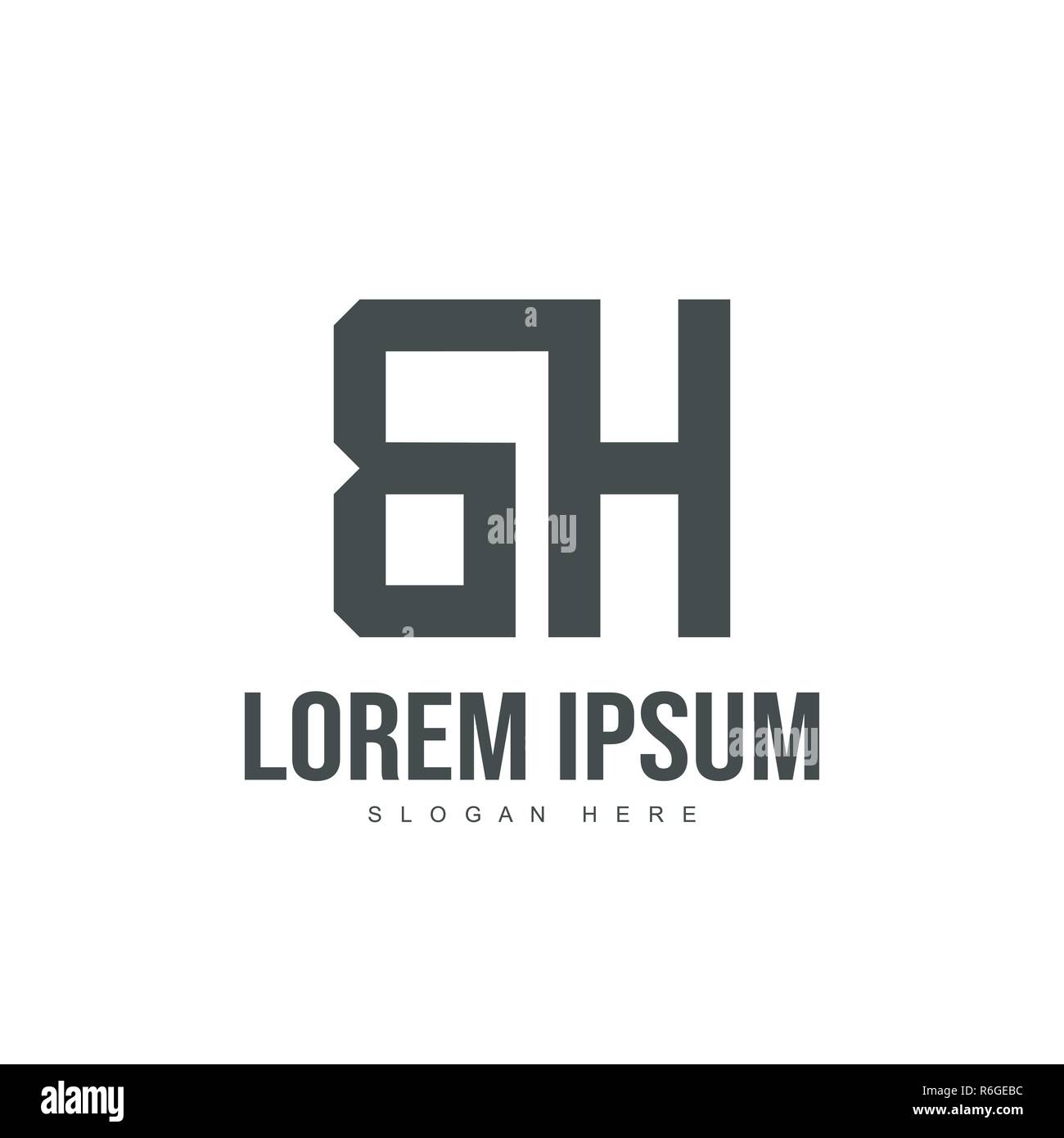 BH Letter logo design. Initial letter logo template design Stock Vector ...