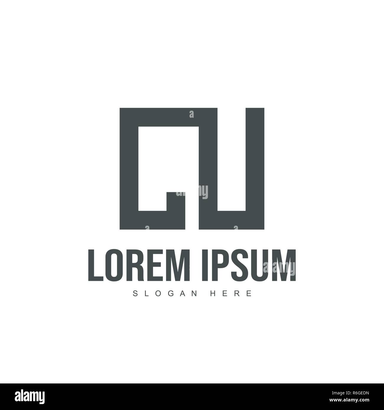 CU Letter logo design. Initial letter logo template design Stock Vector ...