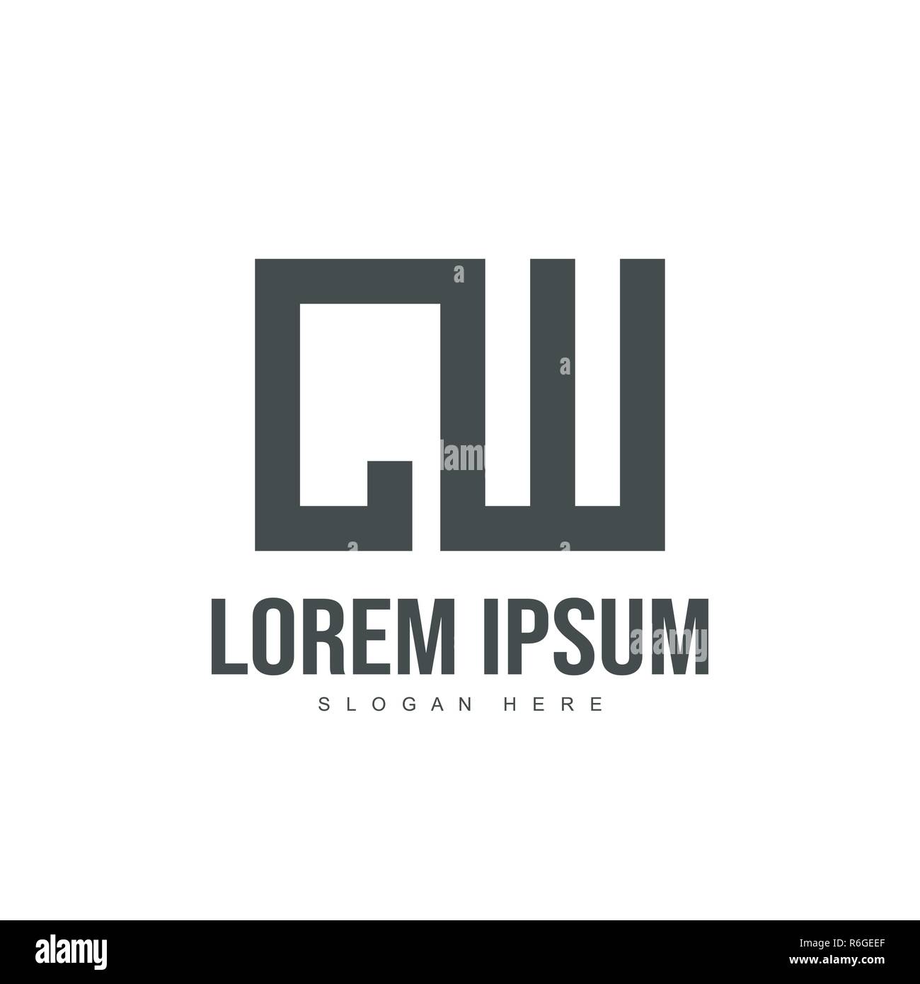 Wh minimal logo design Cut Out Stock Images & Pictures - Alamy