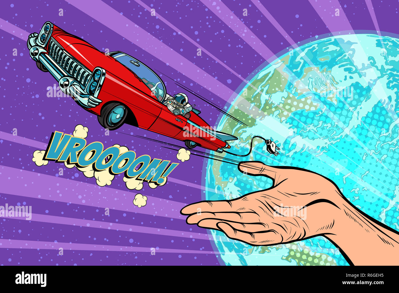 Car engine pop art hi-res stock photography and images - Alamy