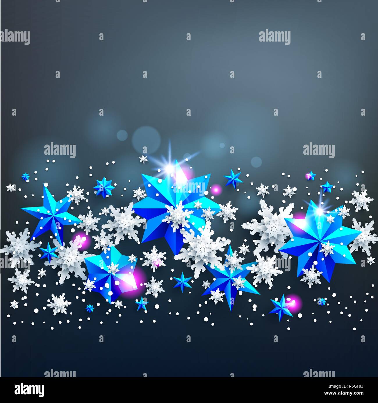 Realistic shine Banner with place for text template. Shine winter ...