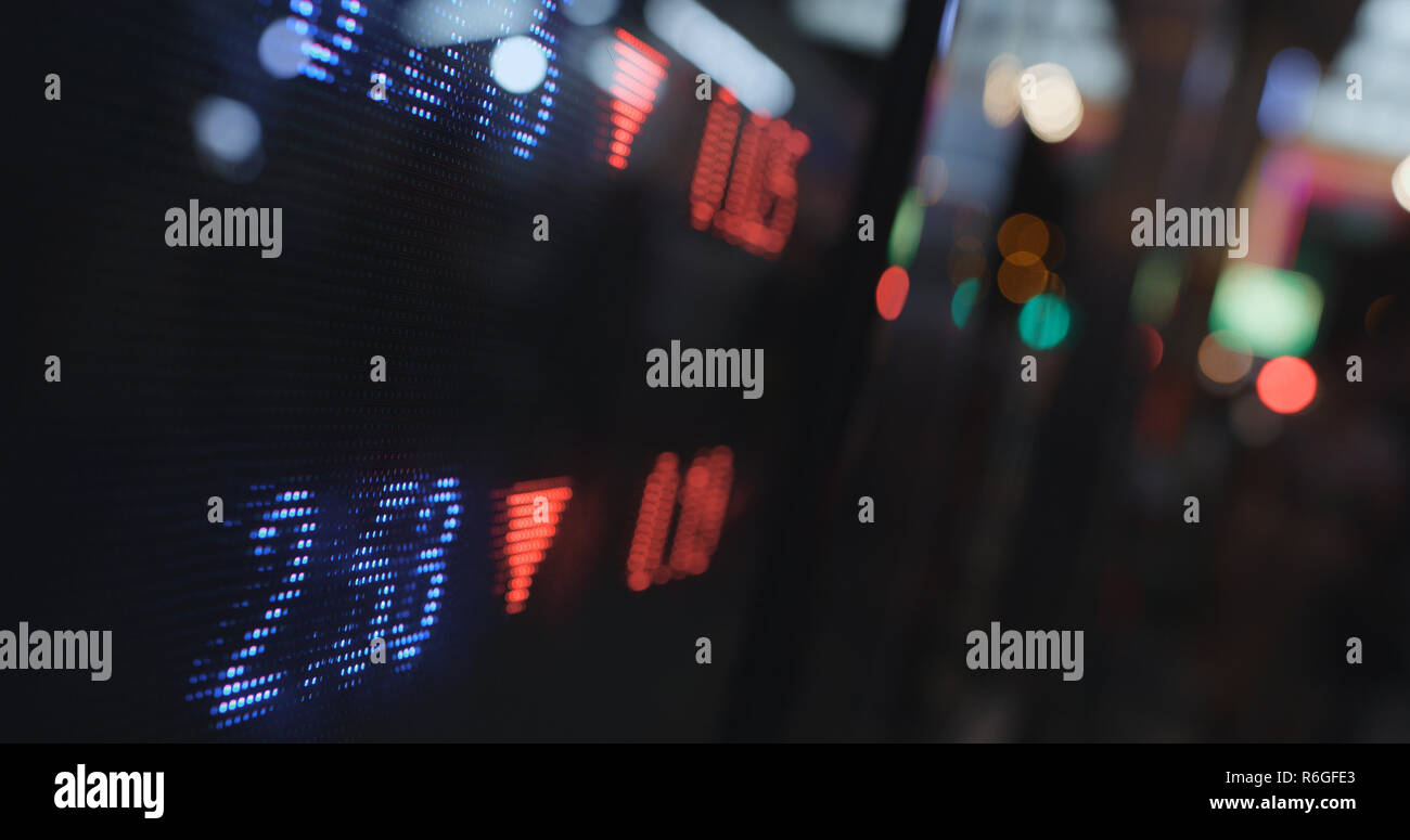 Display stock market numbers Stock Photo - Alamy