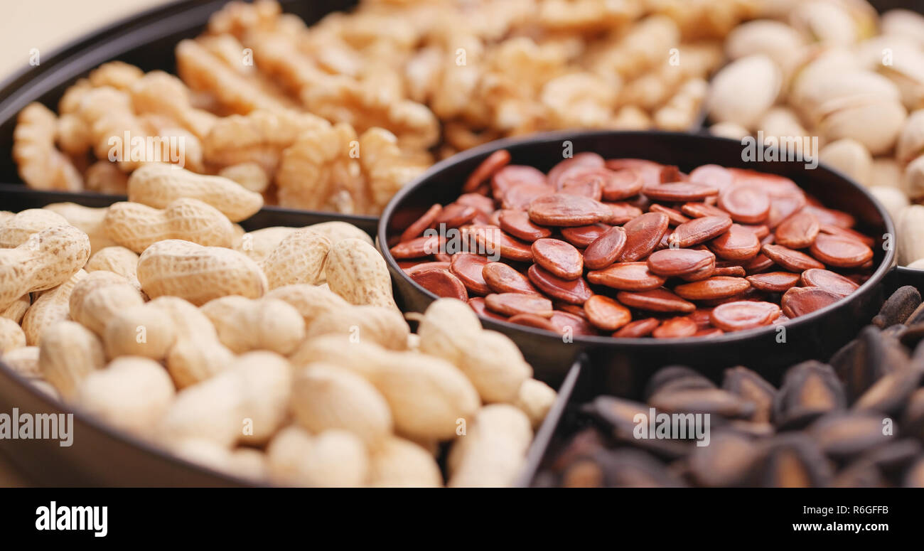 Chinese new year snack tray Stock Photo - Alamy