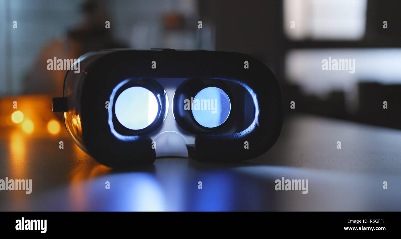 Vr device play inside night hi-res stock photography and images - Alamy