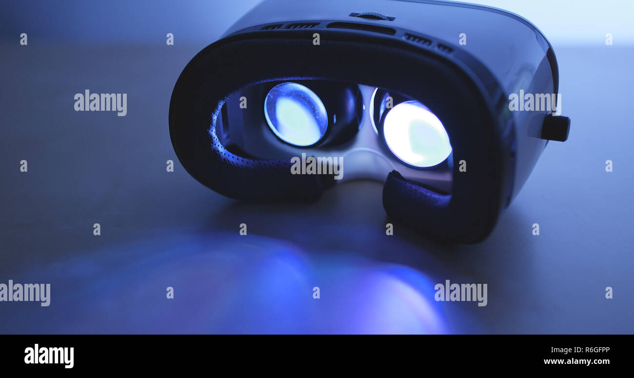 Virtual reality at night Stock Photo - Alamy