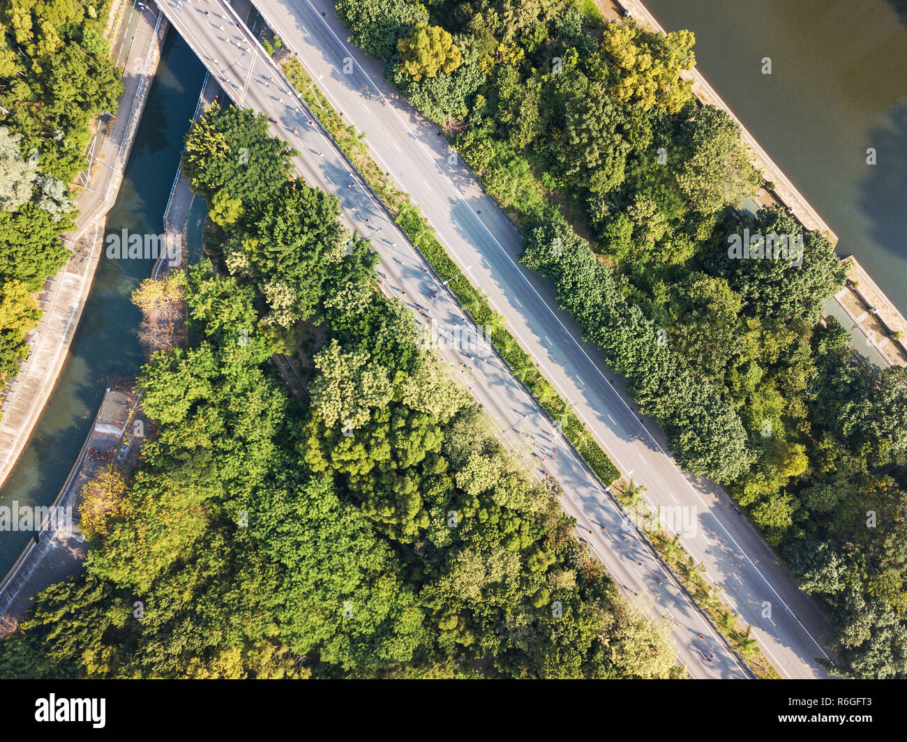 Top view of road Stock Photo - Alamy