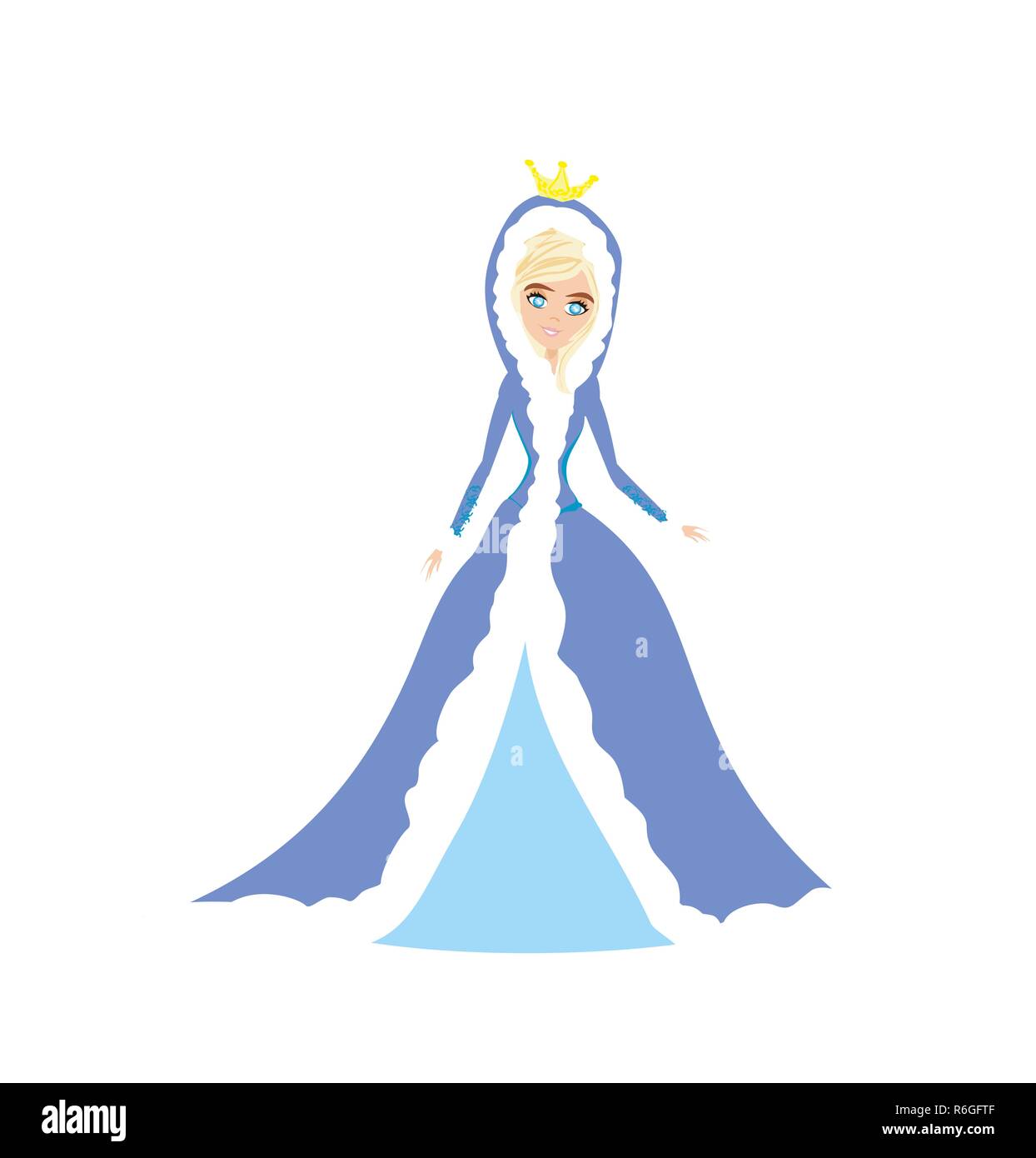 beautiful winter princess Stock Vector Image & Art - Alamy